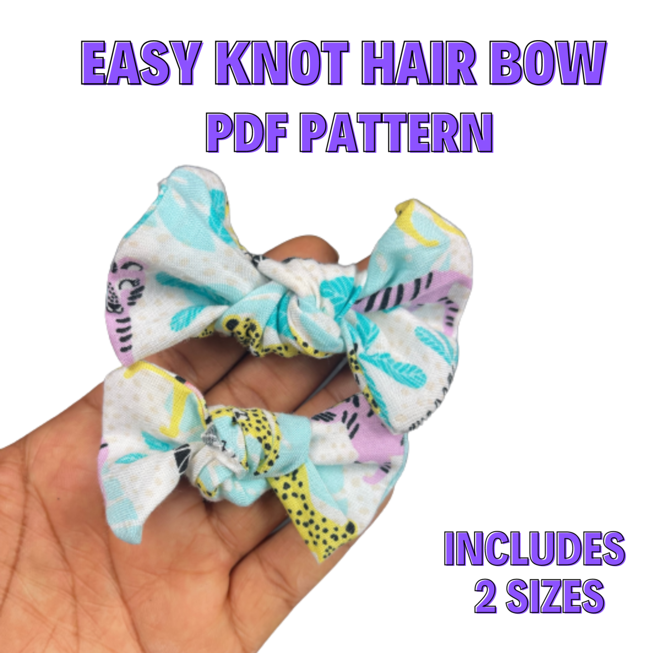 Knot Hair Bow for Your Dog or Baby – PDF Sewing Pattern – Creating ...